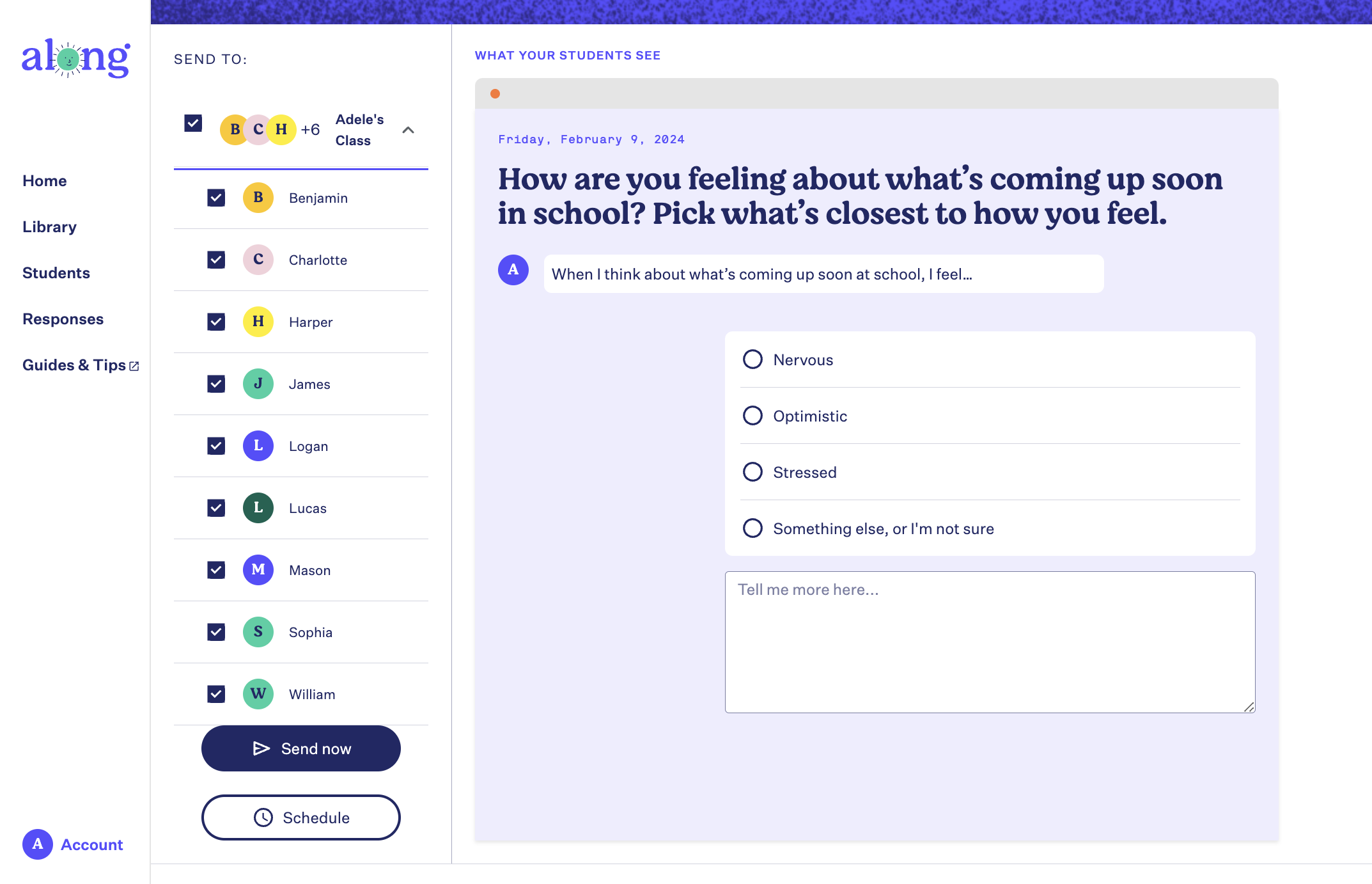 How do I send my student a question? – Along by Gradient Learning